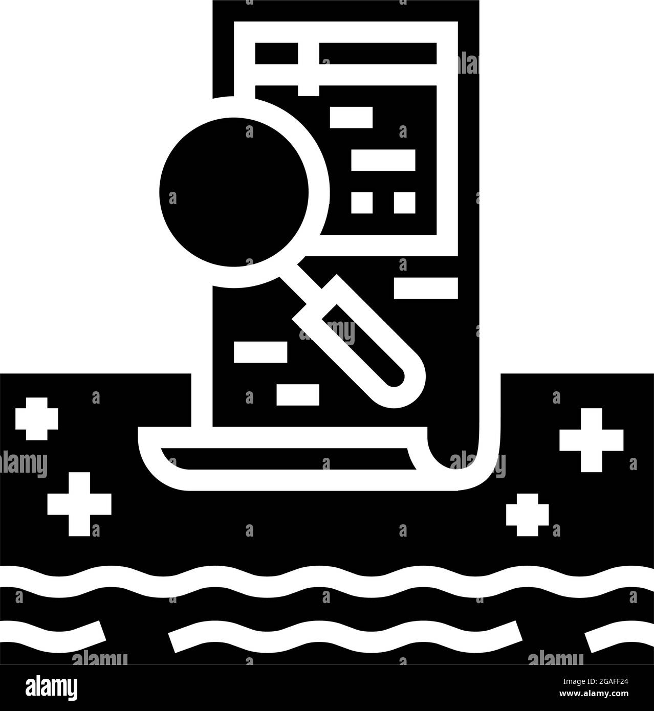 pool inspection services glyph icon vector illustration Stock Vector ...