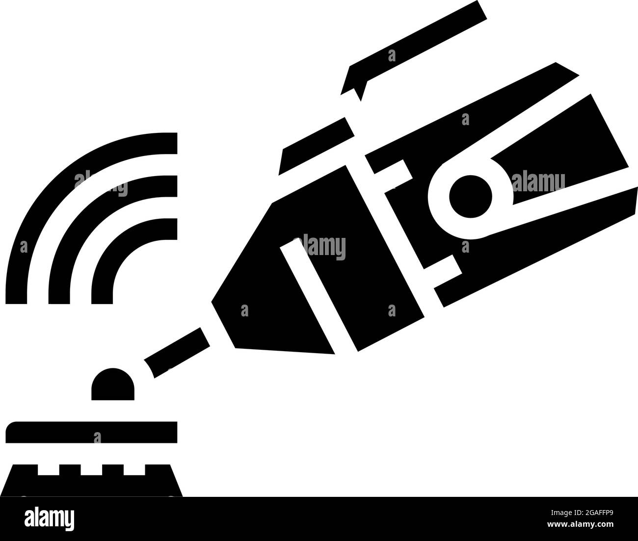 handheld suction cleaner pool glyph icon vector illustration Stock ...