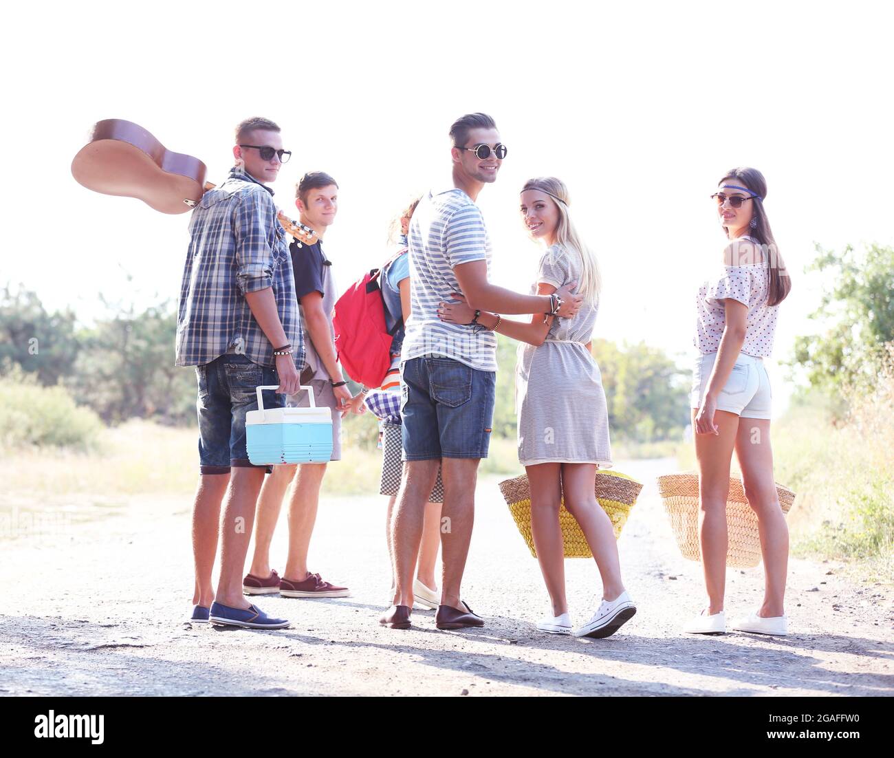 A group of young happy people on rest Stock Photo - Alamy
