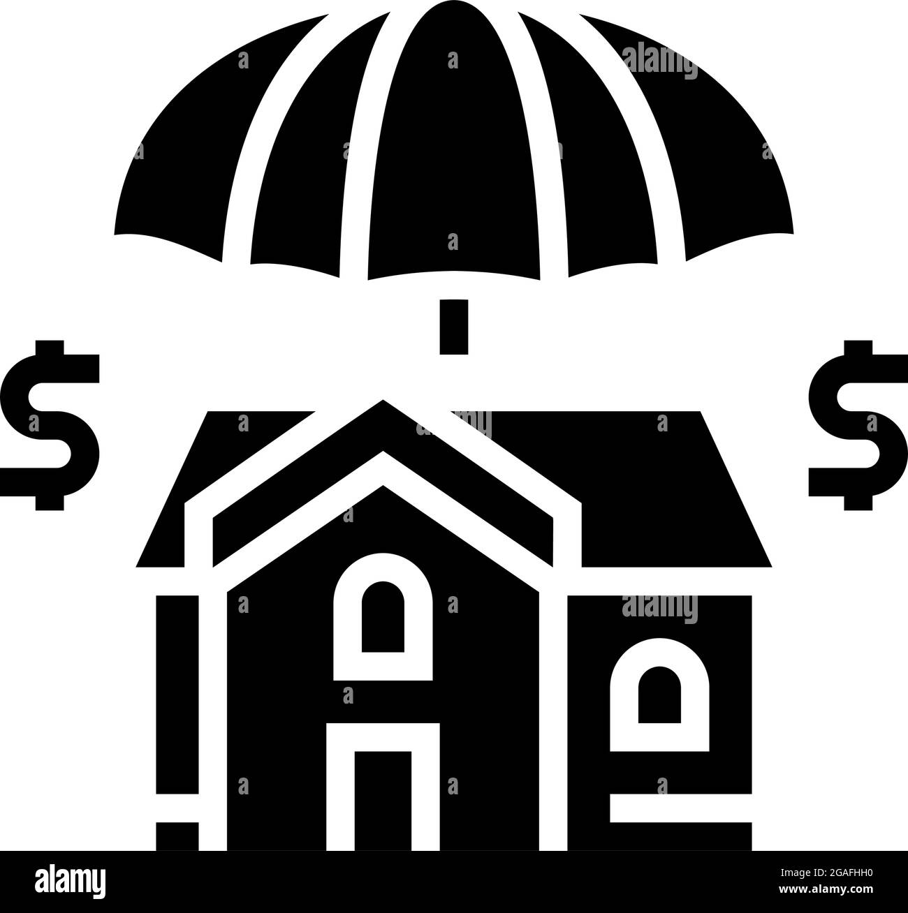 home insurance glyph icon vector illustration Stock Vector Image & Art ...