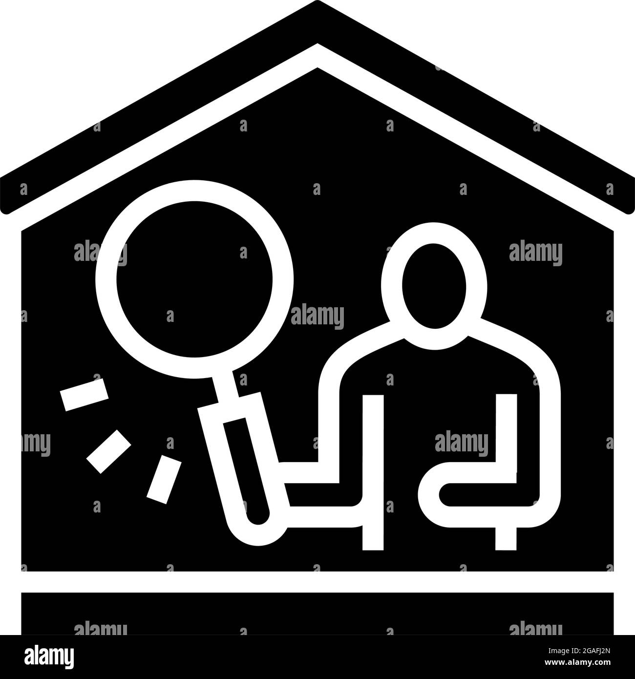 property inspection glyph icon vector illustration Stock Vector Image ...