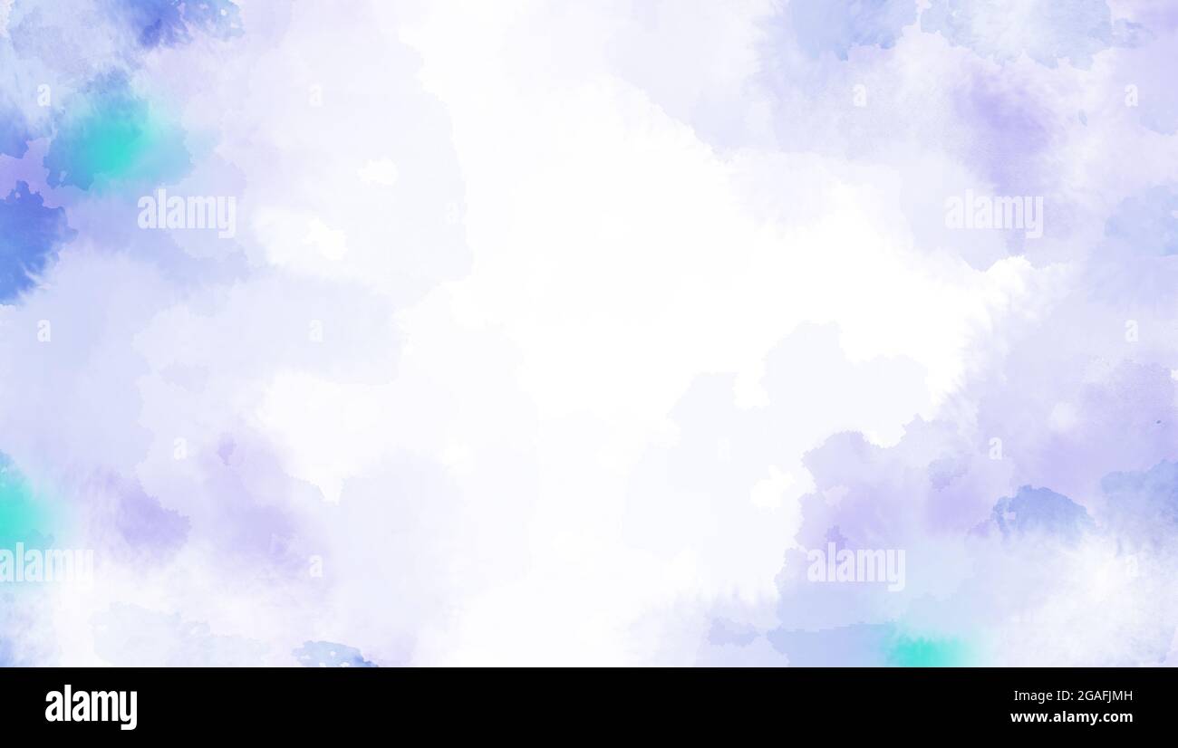 watercolor background in violet and blue colors, soft pastel color ...