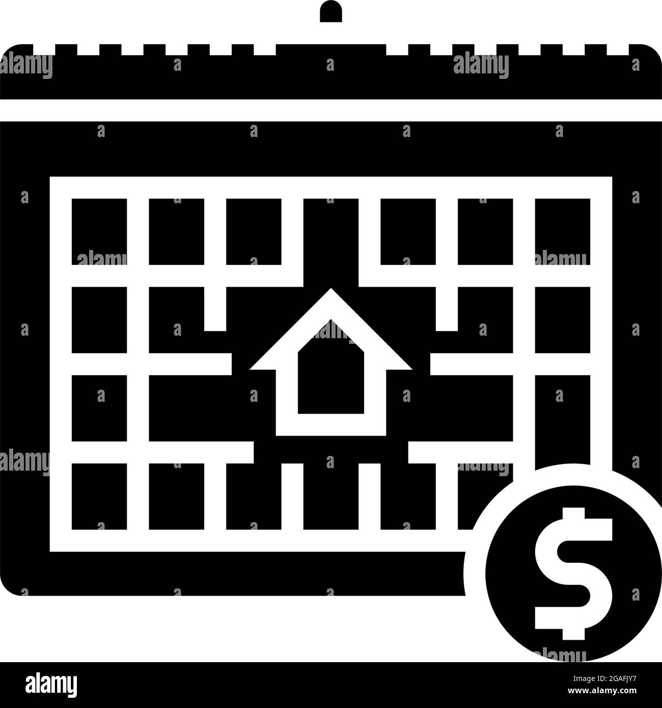 monthly fee glyph icon vector illustration Stock Vector Image & Art - Alamy