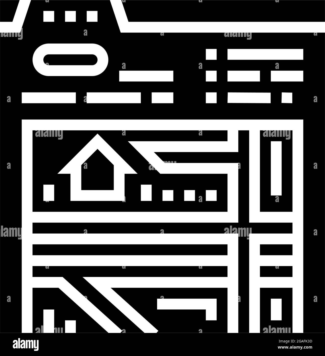 location of area glyph icon vector illustration Stock Vector Image ...