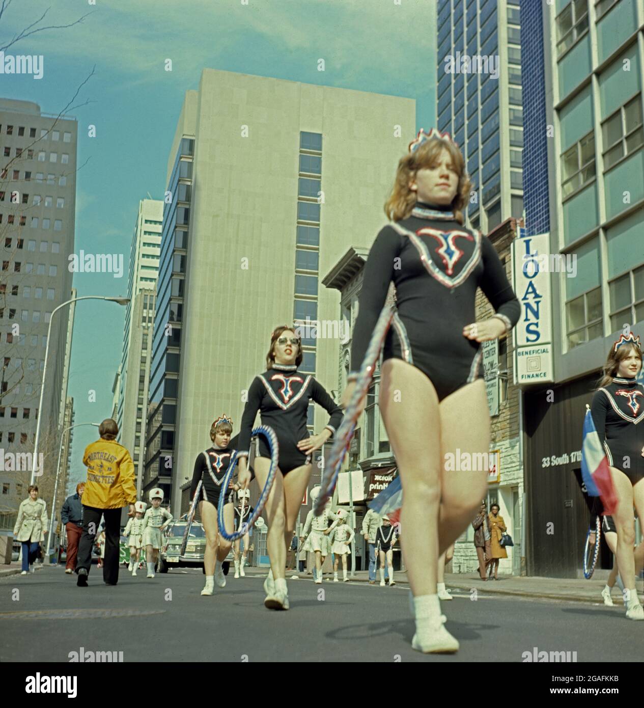 Street parade in Philadelphia PA, USA, 1976 Stock Photo - Alamy