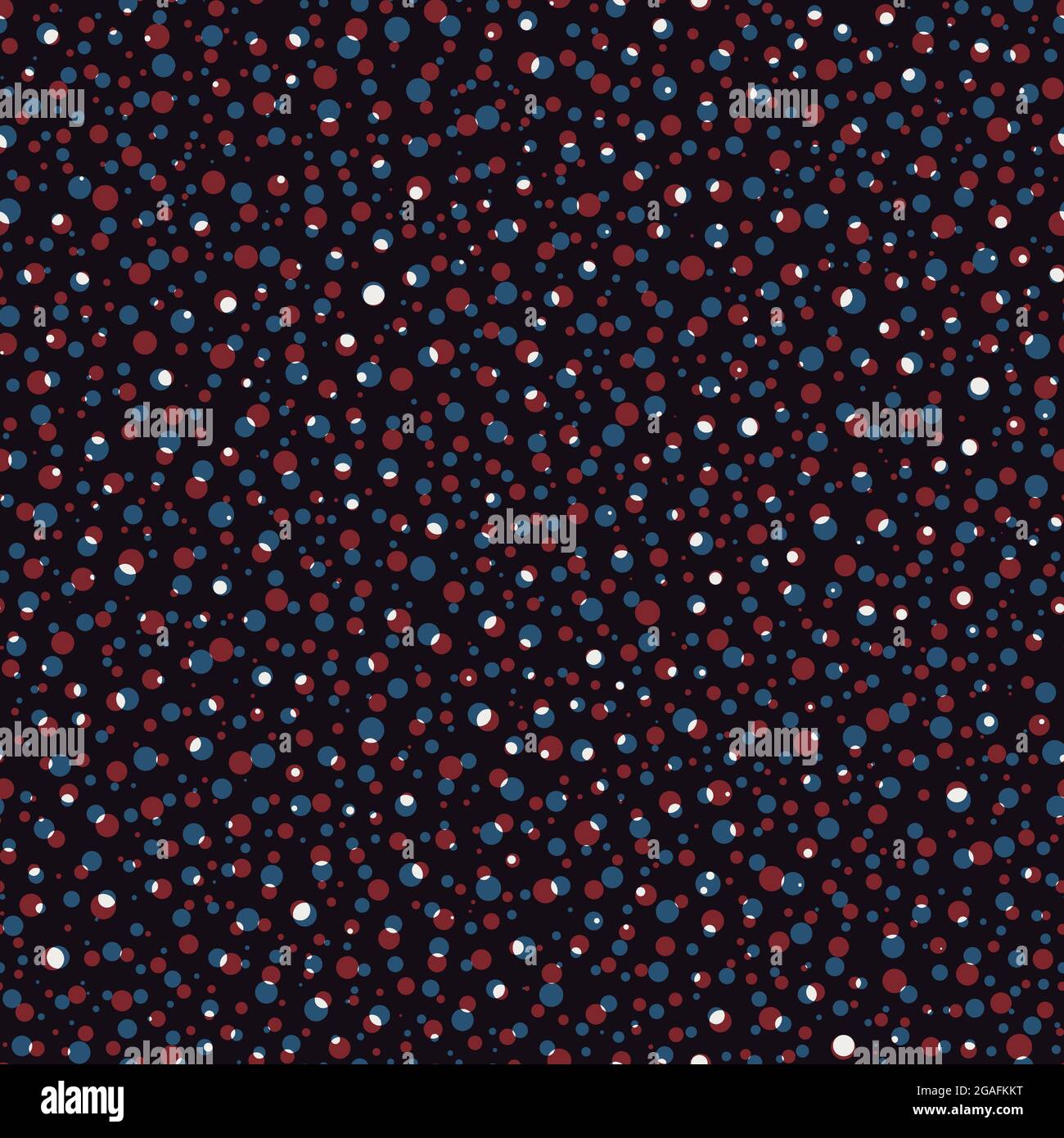 Seamless red and blue overlay circles and shapes pattern for surface ...