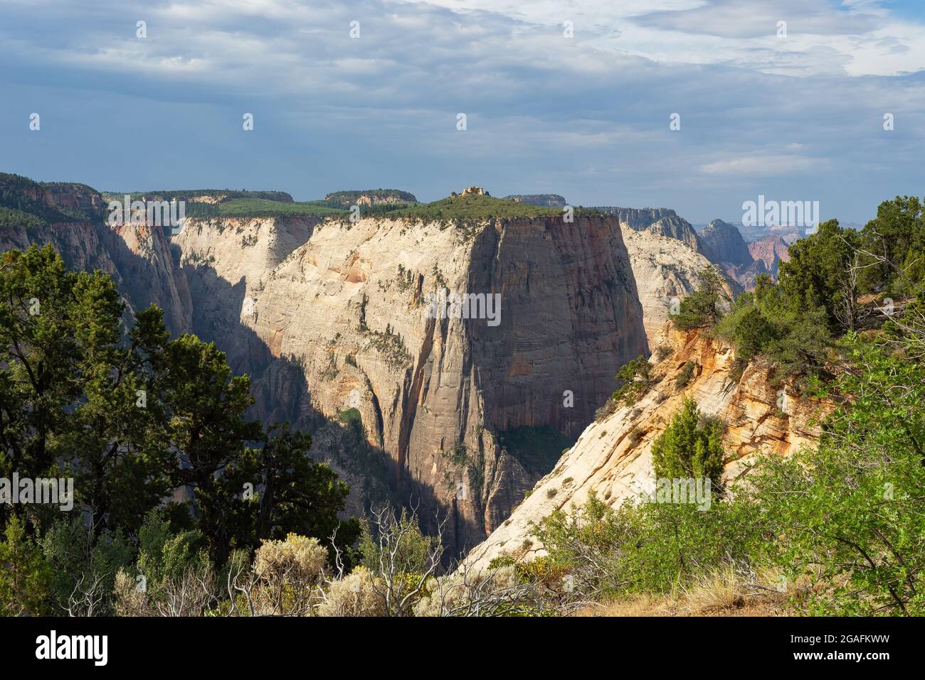 Beautiful landscape along the Observation Point Trail. Zion National ...