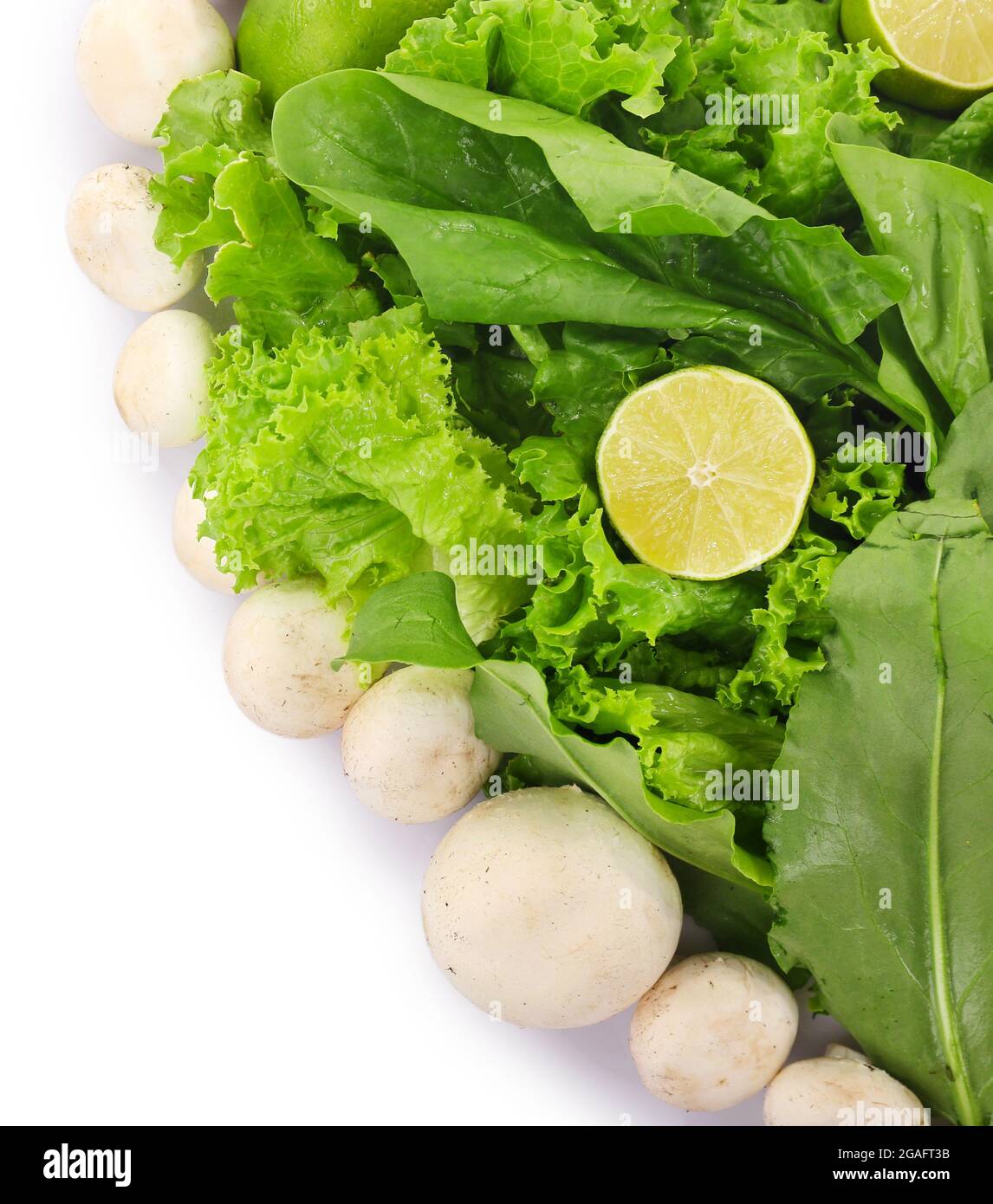 Vegetable composition isolated on white, close up Stock Photo - Alamy