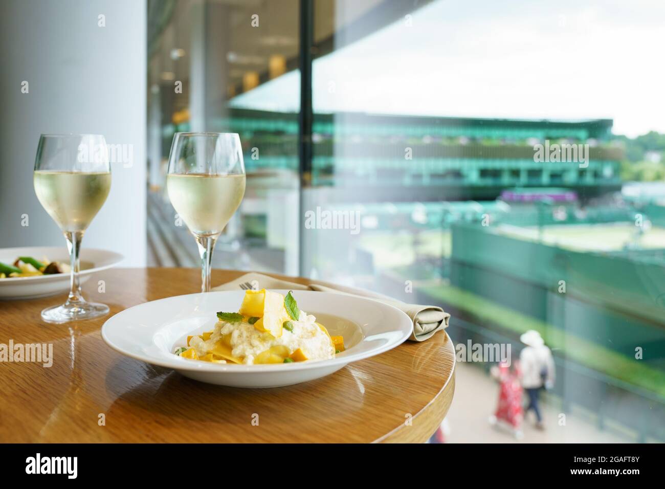 Fresh pasta dish at Wimbledon tennis Championships Stock Photo - Alamy