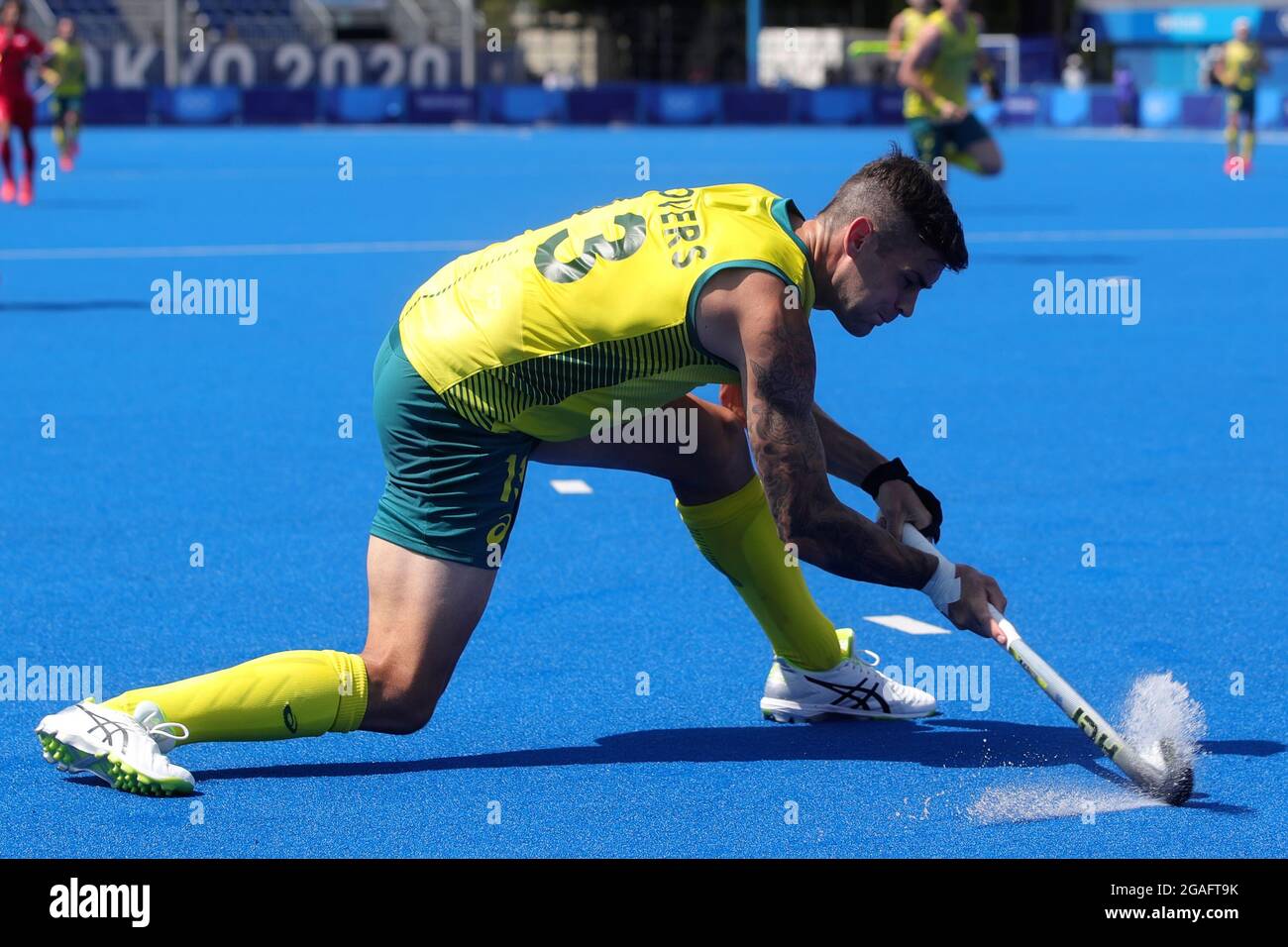 Tokyo, Japan, 24 July, 2021. Blake Govers of Team Australia crosses the ...