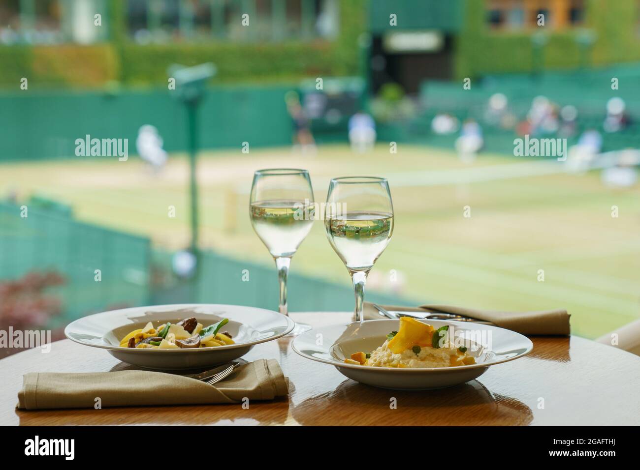 Fresh pasta dish at Wimbledon tennis Championships Stock Photo - Alamy