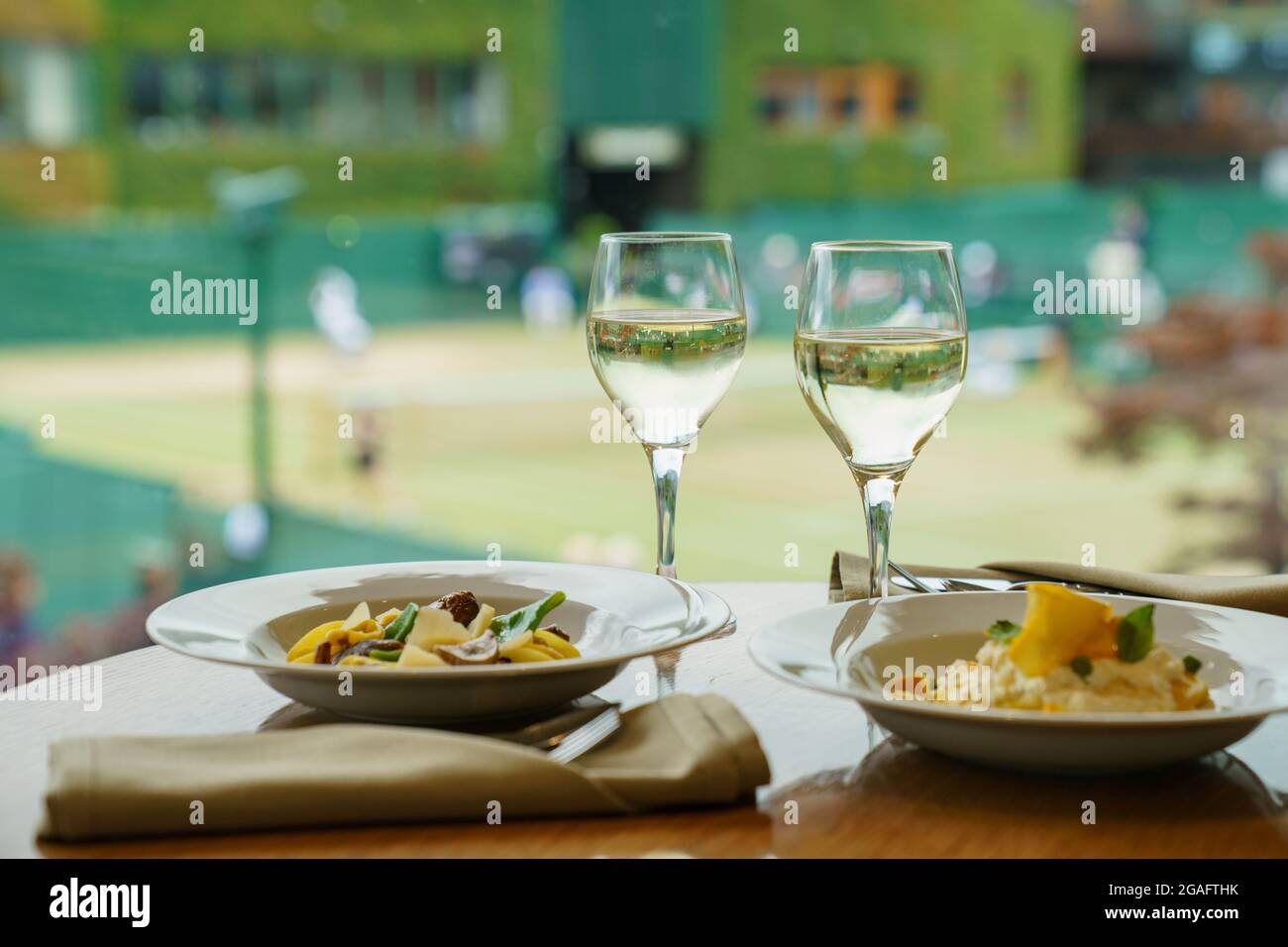 Fresh pasta dish at Wimbledon tennis Championships Stock Photo - Alamy