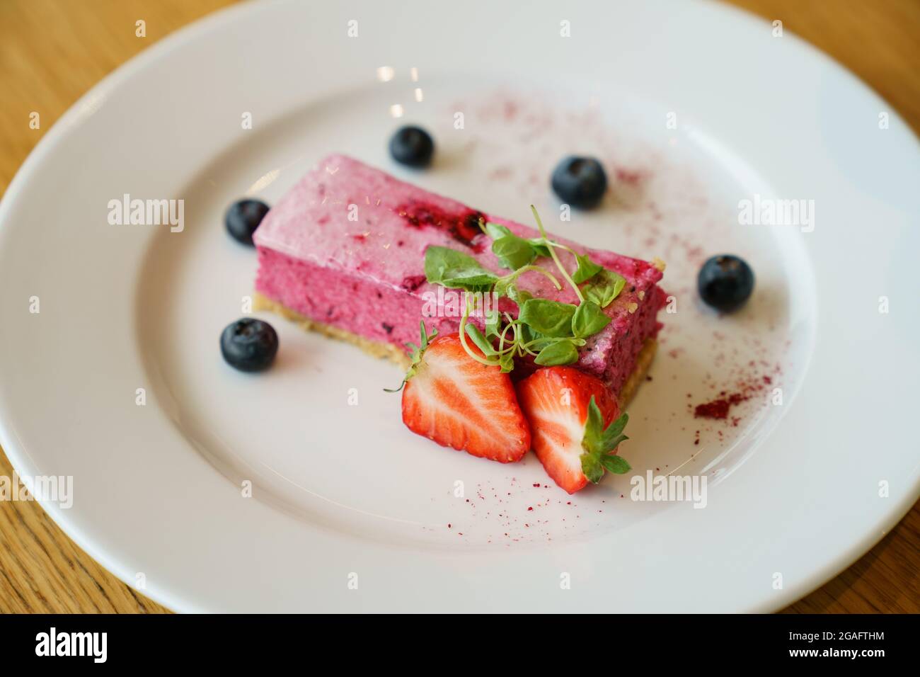 Berry mousse dessert Stock Photo - Alamy