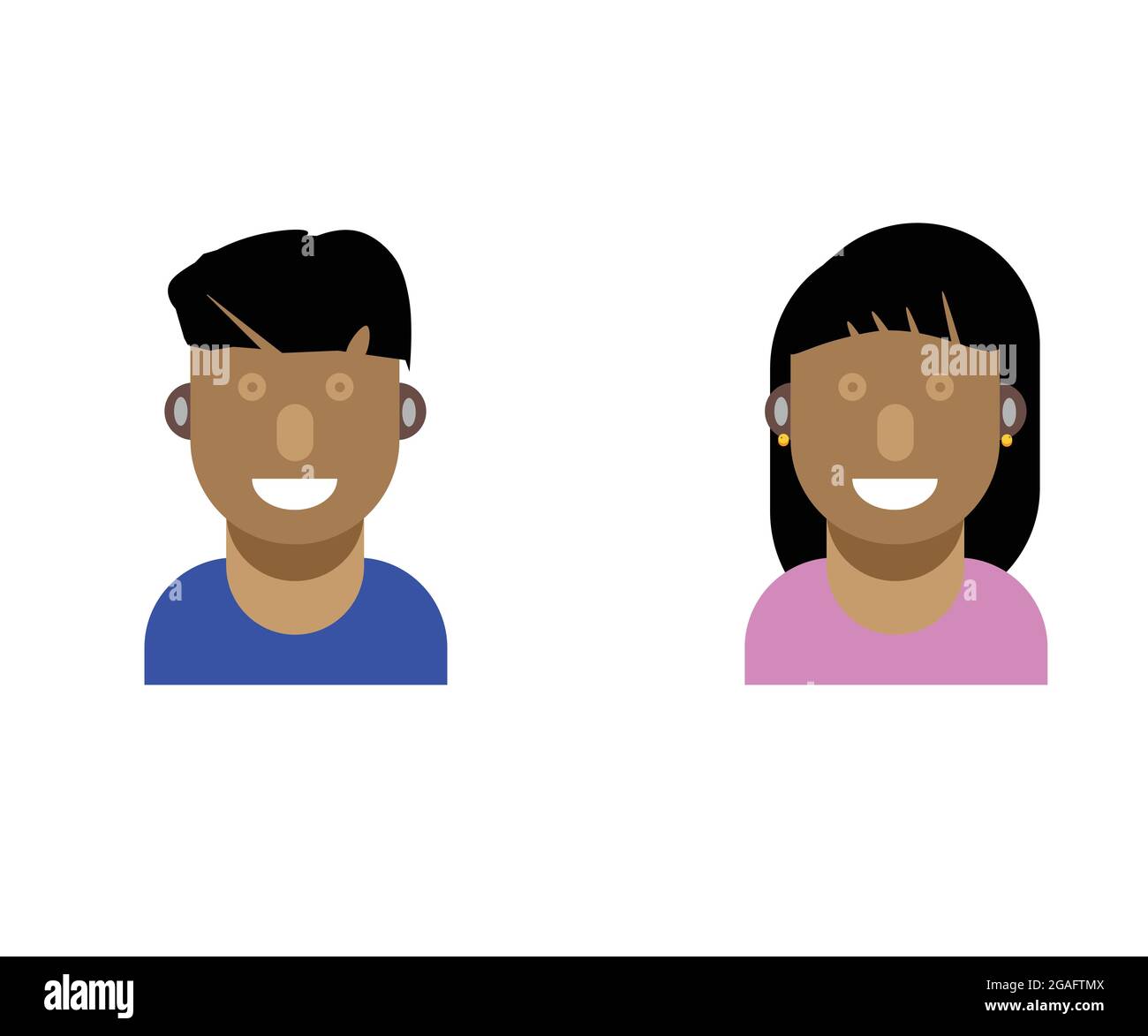 Man and Woman icon flat vector stock illustration isolated, Male and ...