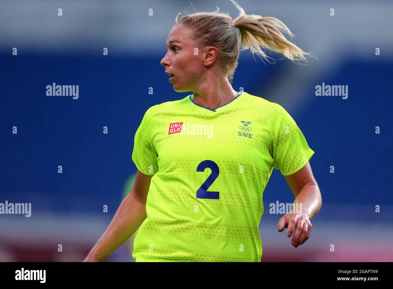 Tokyo, Japan, 24 July, 2021. Jonna Andersson of Team Sweden looks on during the Women's Group G ...