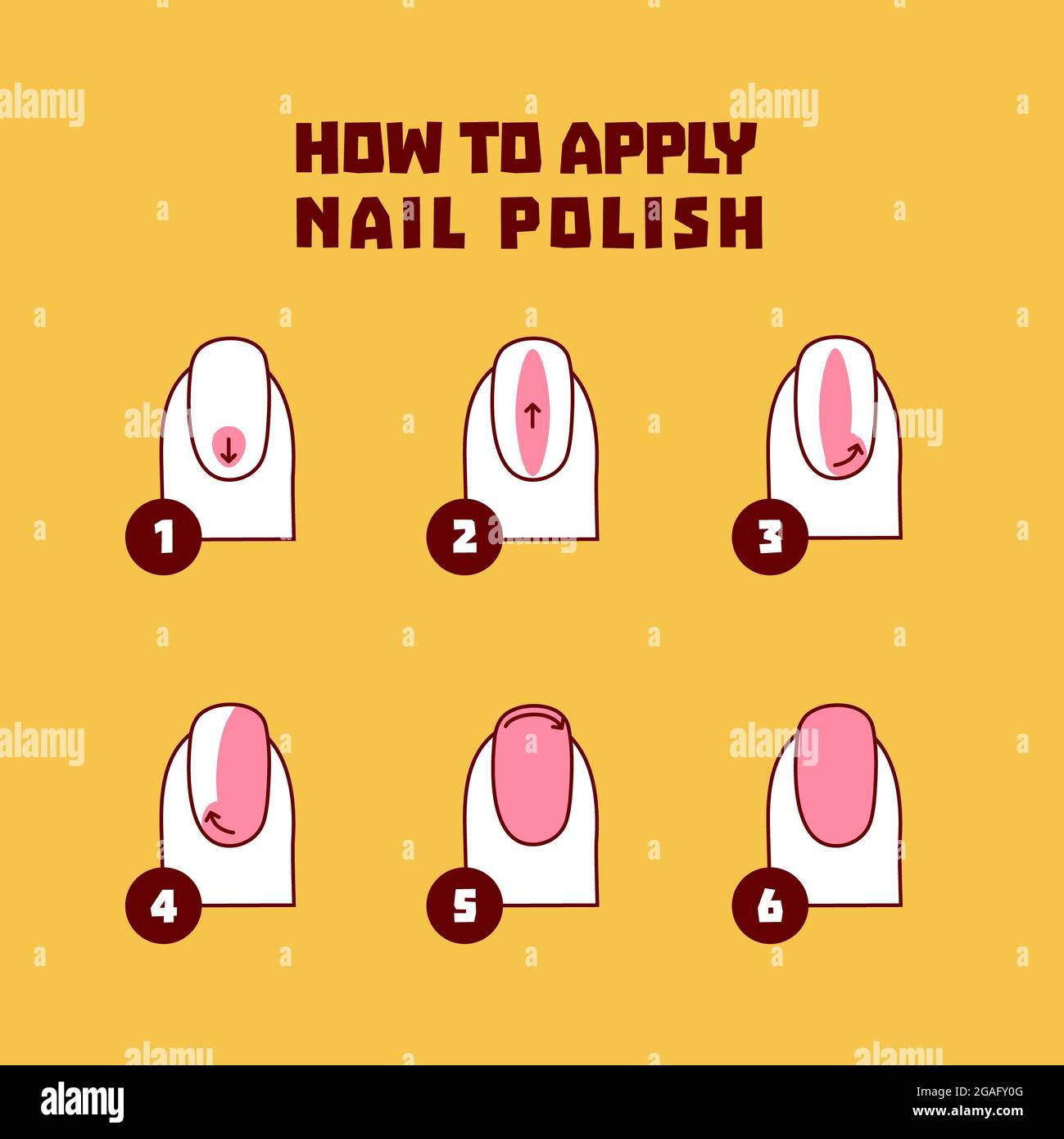 Nail polish application, illustration Stock Photo - Alamy