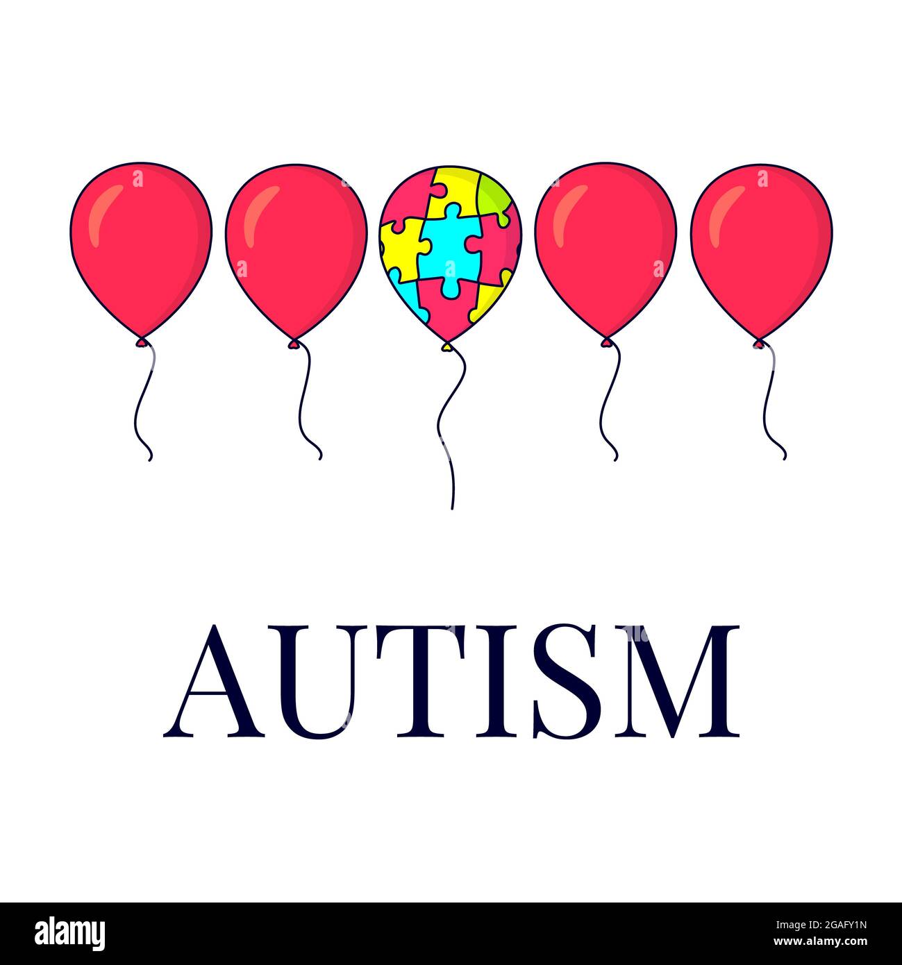 Autism day icon hi-res stock photography and images - Alamy