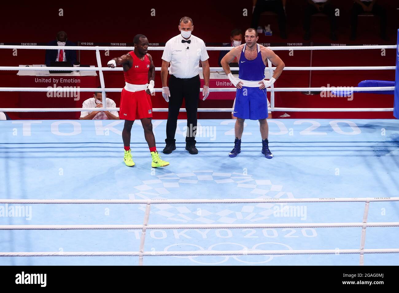 Tokyo, Japan, 26 July, 2021. Troy Isley of USA wins the fight during ...