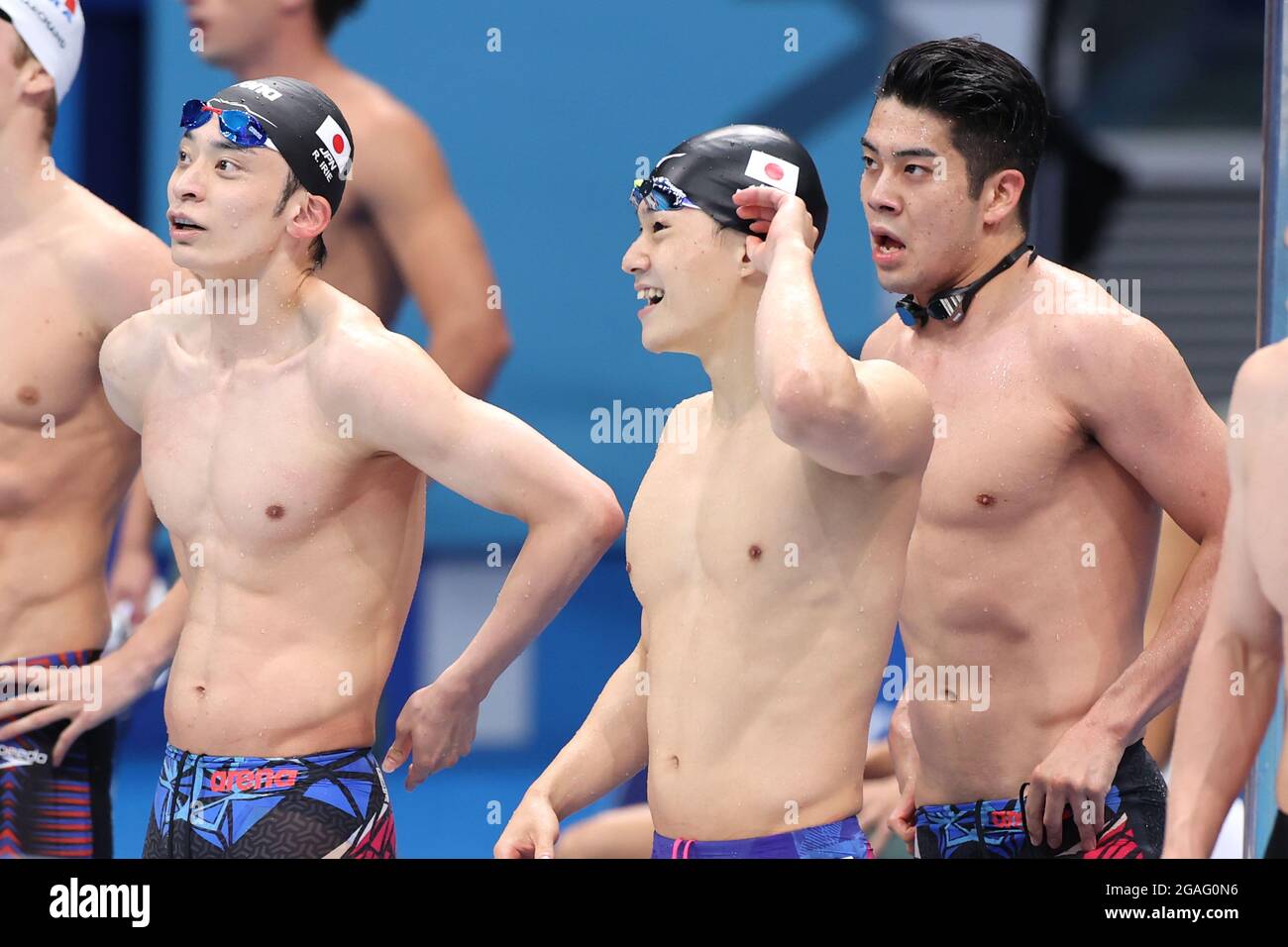 Tokyo, Japan. 30th July, 2021. Ryosuke Irie (JPN) Swimming : Men's 4x100m Medley Relay Heat ...