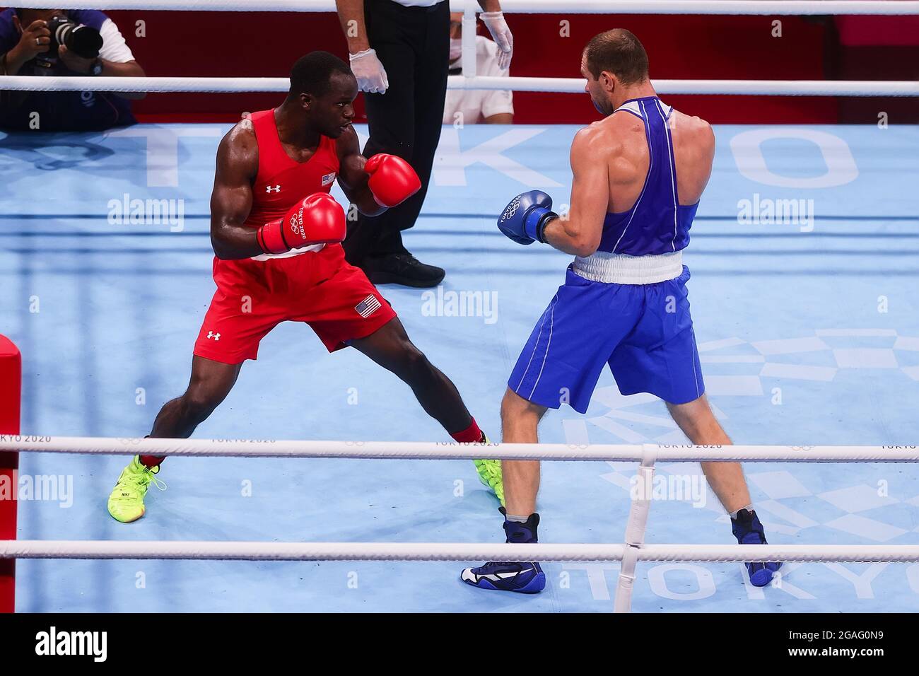 Tokyo, Japan, 26 July, 2021. Troy Isley of USA squares up during the ...