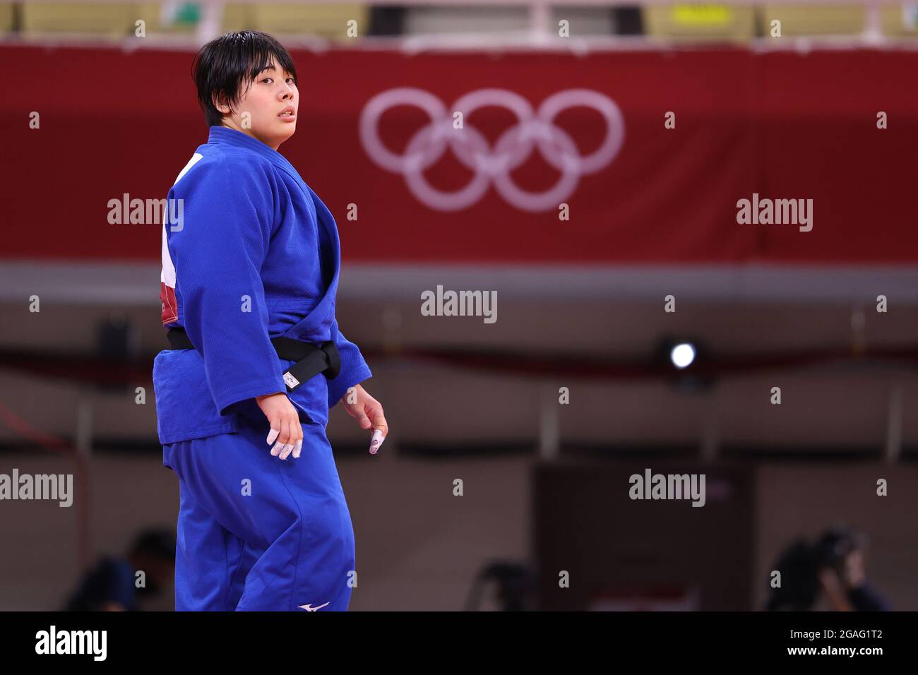 Tokyo, Japan. 30th July, 2021. Akira Sone (JPN) Judo : Women's 78kg ...