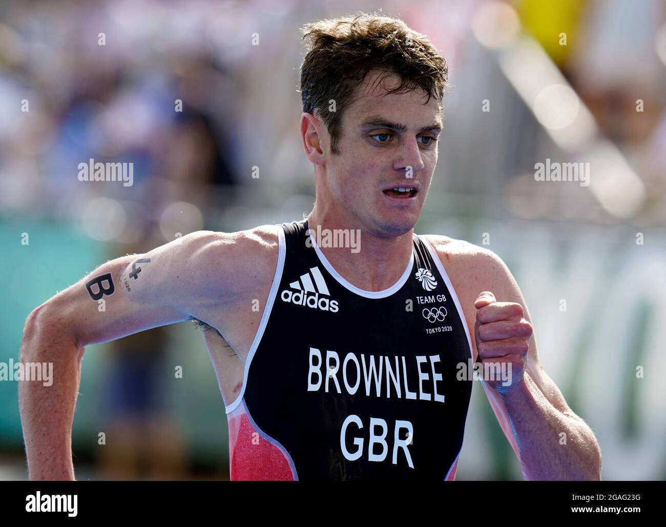 Great Britain's Jonathan Brownlee running during the Triathlon Mixed ...