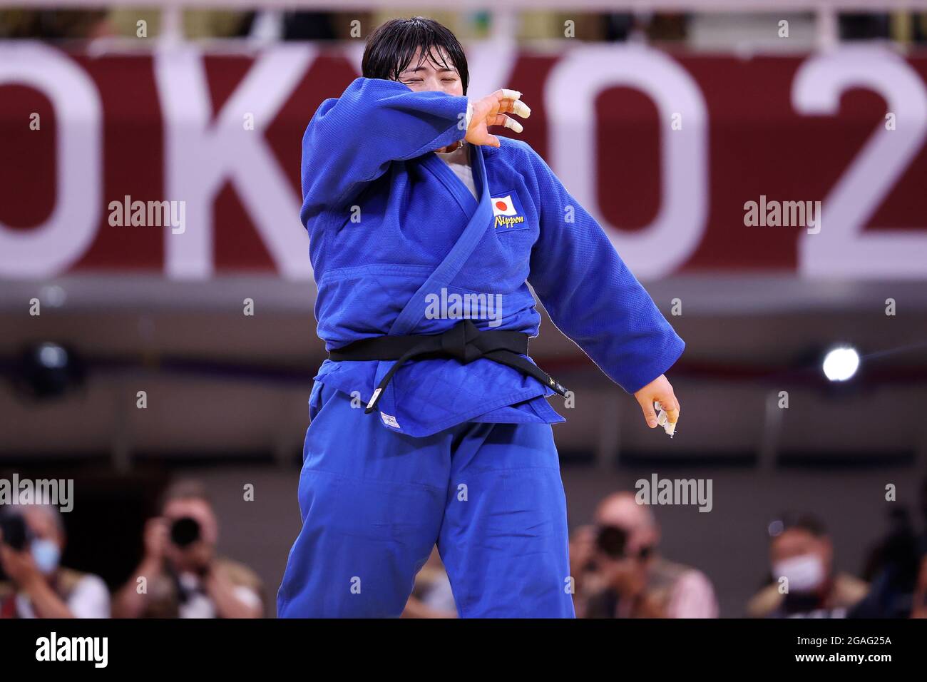 Tokyo, Japan. 30th July, 2021. Akira Sone (JPN) Judo : Women's 78kg ...