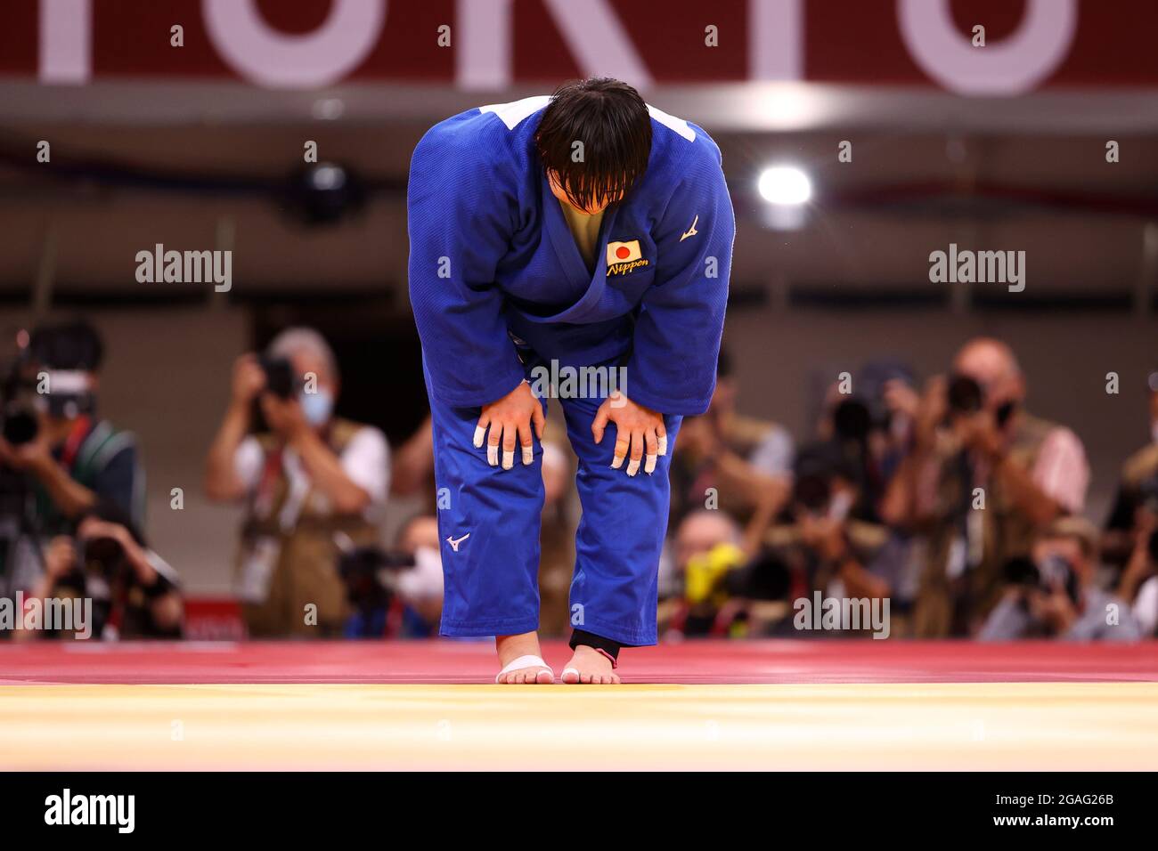 Tokyo, Japan. 30th July, 2021. Akira Sone (JPN) Judo : Women's 78kg ...