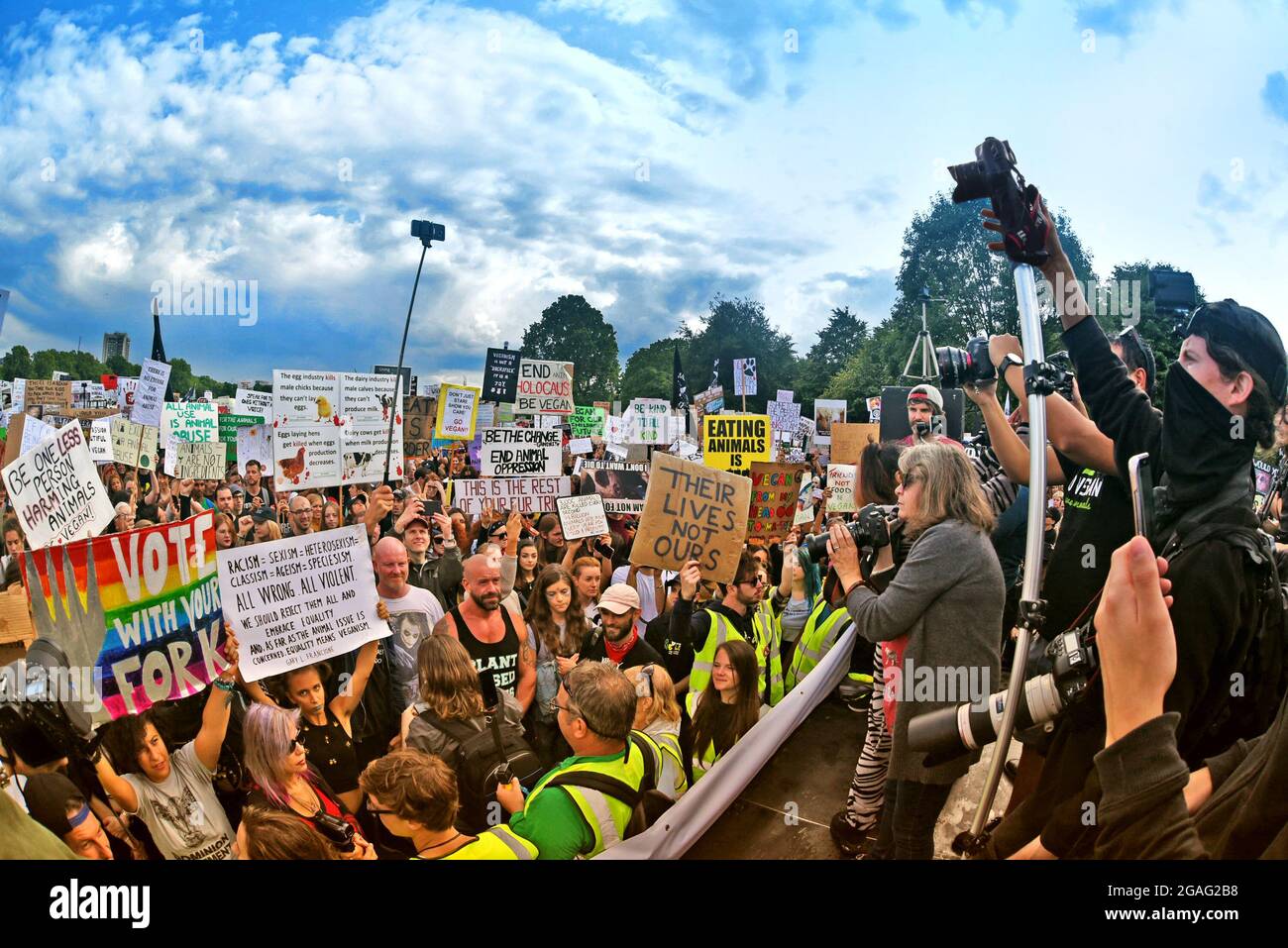 The Official Animal Rights March, London, 2018. Vegan Activists ...