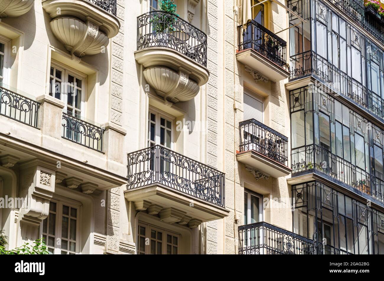 Urban scene, architecture detail in Madrid, Spain Stock Photo - Alamy