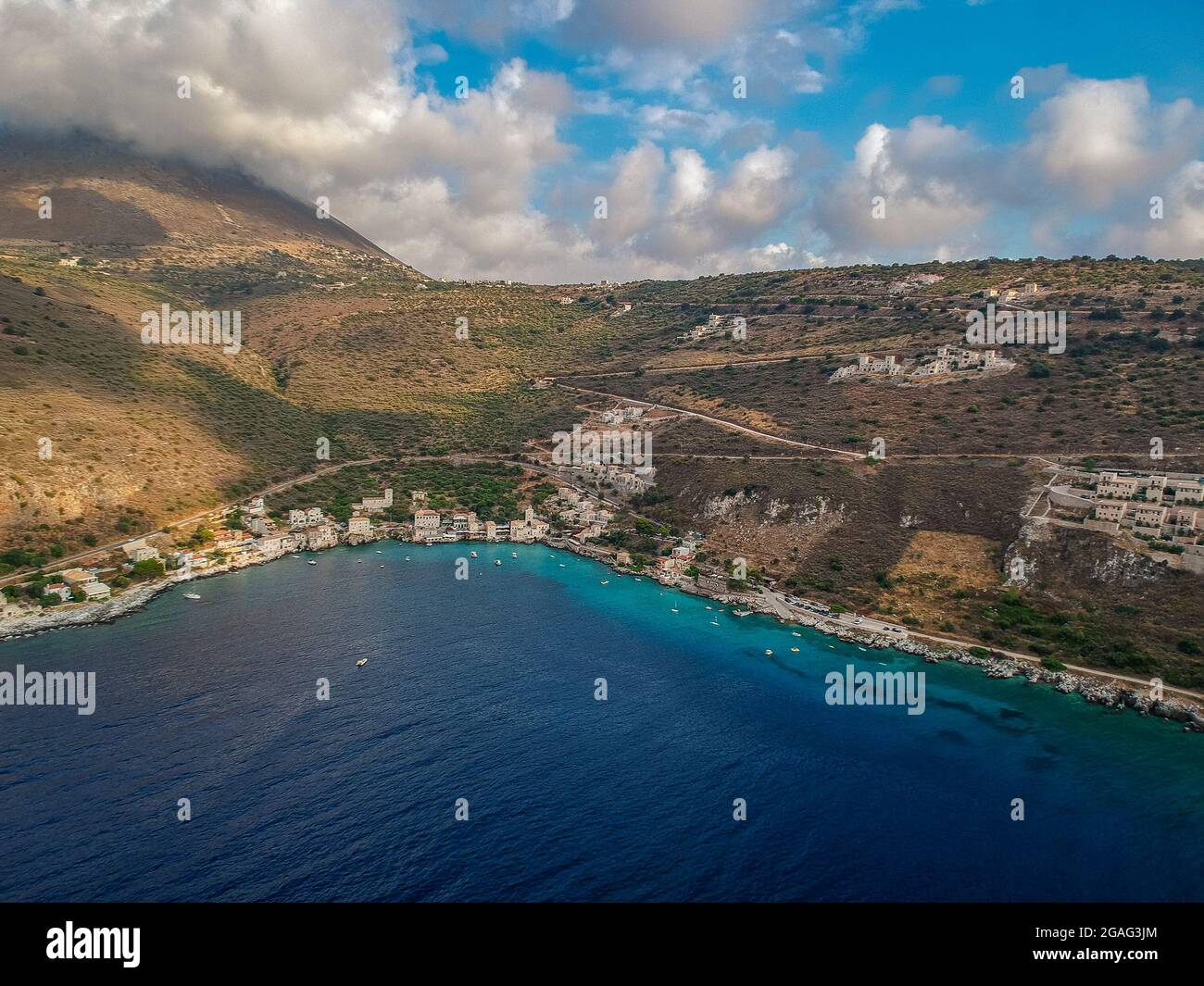 Village limeni over bay hi-res stock photography and images - Alamy