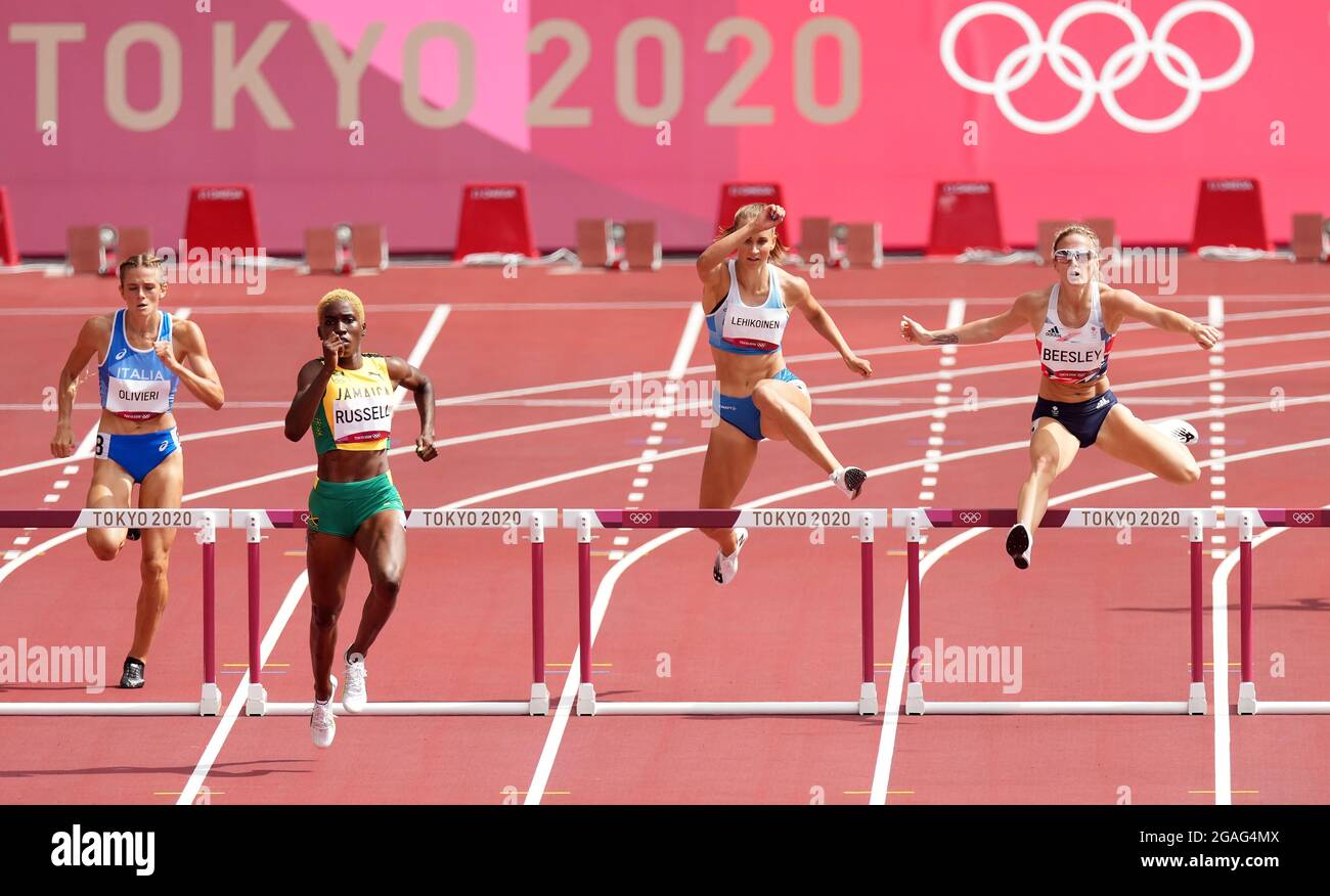 Great Britain's Meghan Beesley during the Women's 400m Hurdles heats ...