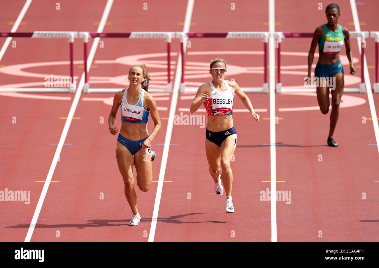 Great Britain's Meghan Beesley during the Women's 400m Hurdles heats ...