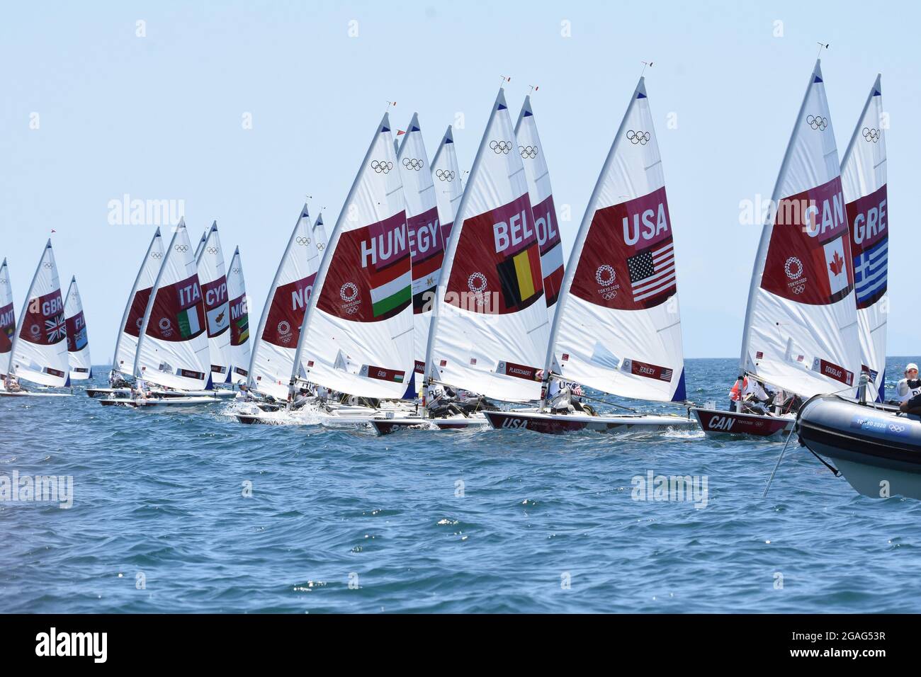 Heats of Women's One Person Dinghy - Laser Radial during the Olympic ...