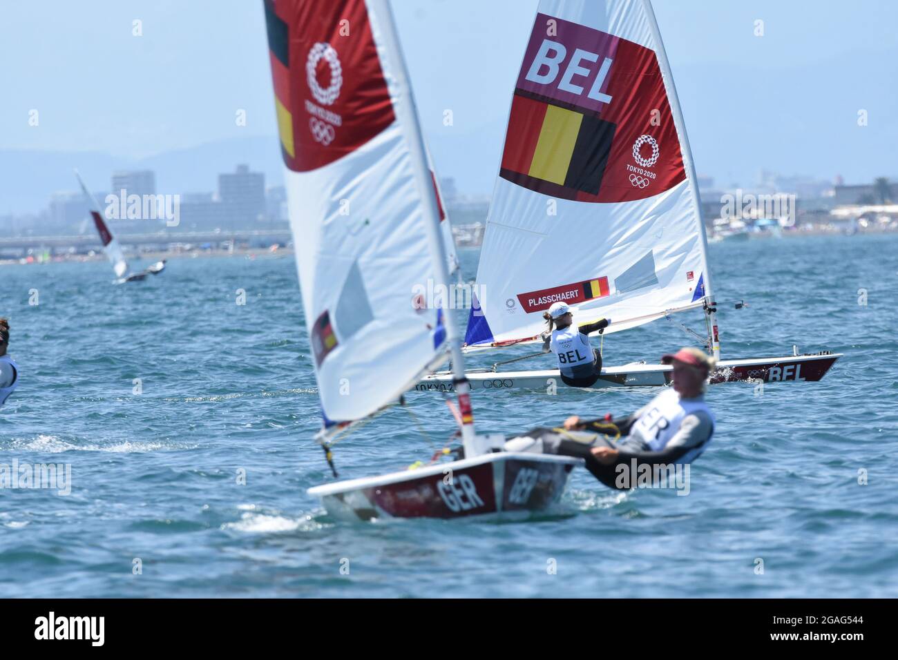 Heats of Women's One Person Dinghy - Laser Radial during the Olympic ...