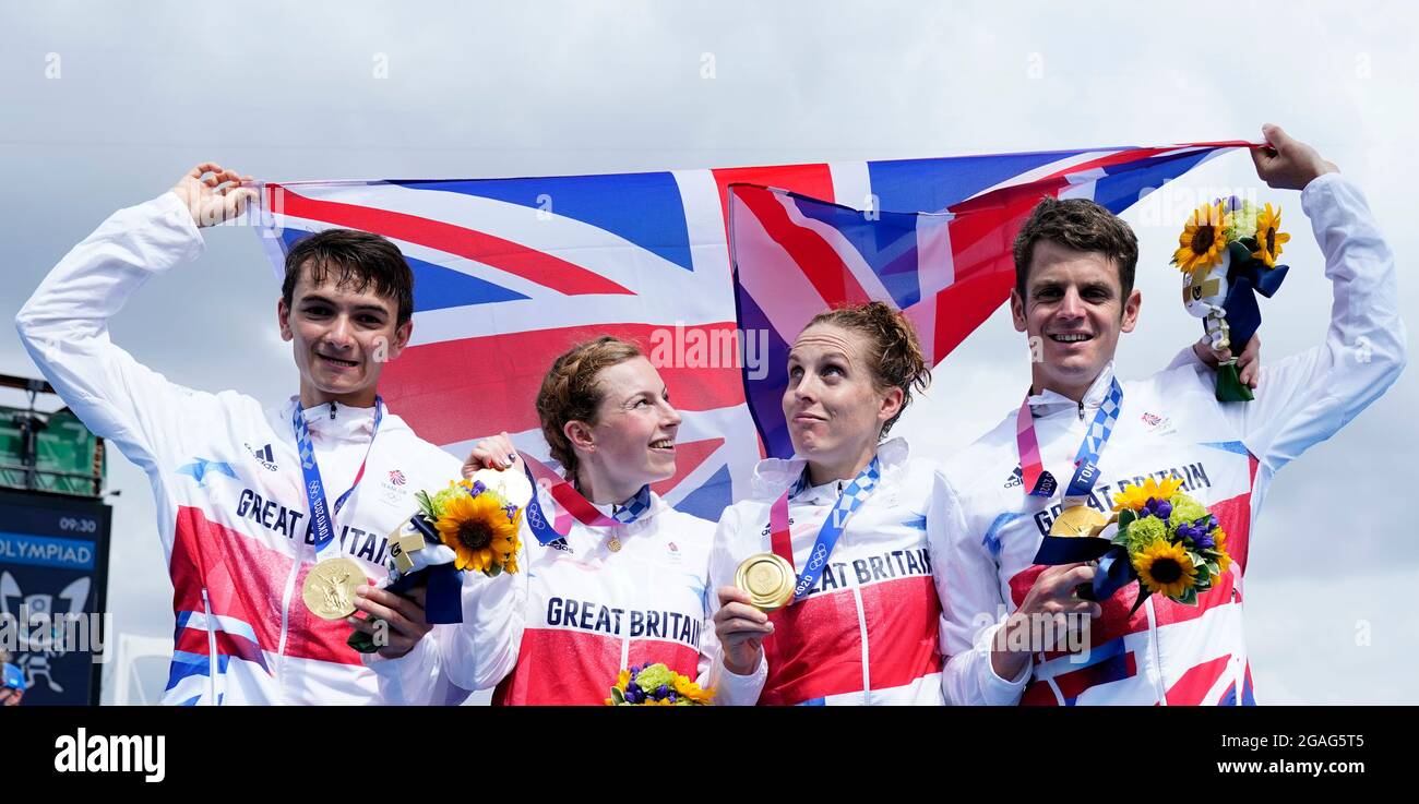 Great Britain's Alex Yee, Georgia Taylor-Brown Jessica Learmonth and ...