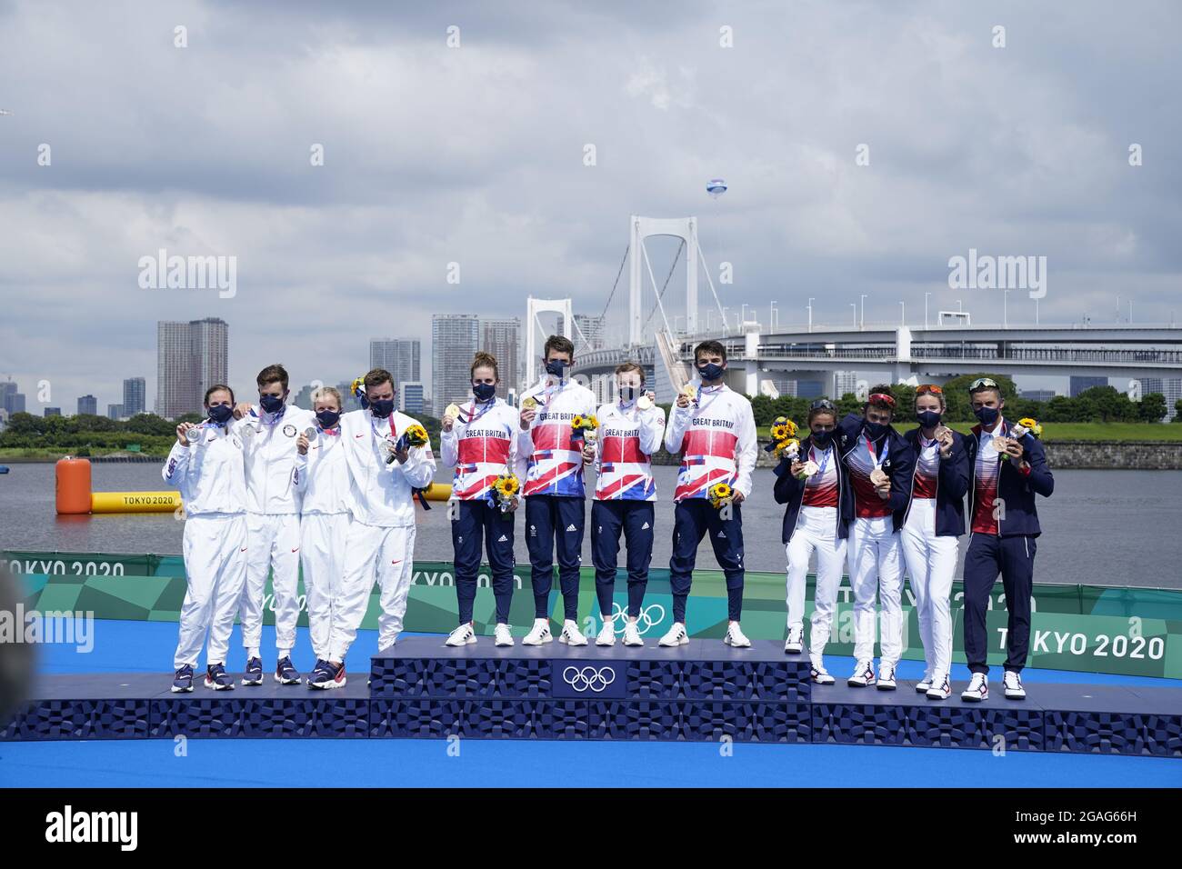 Tokyo olympics triathlon podium hi-res stock photography and images - Alamy