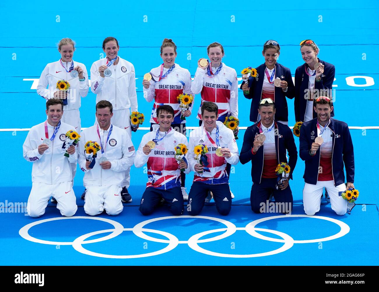 Tokyo olympics triathlon podium hi-res stock photography and images - Alamy