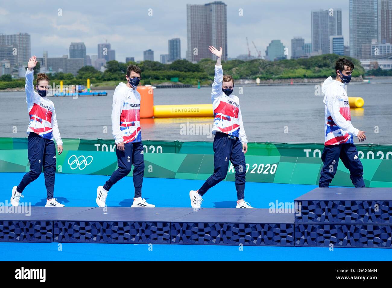 Great Britain's Jessica Learmonth, Jonathan Brownlee, Georgia Taylor ...