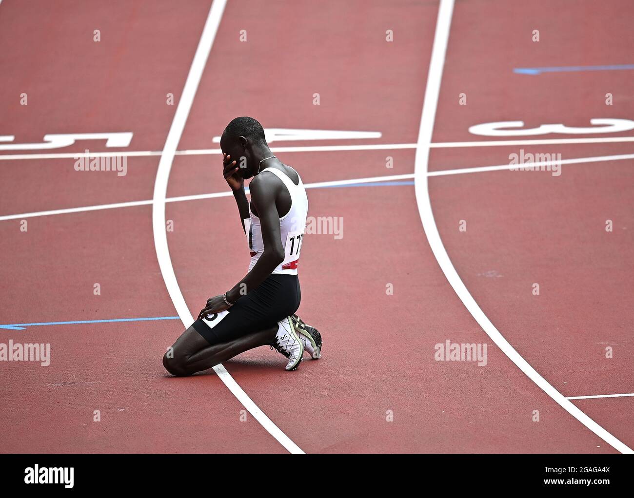 Tokyo, Japan. 31st July, 2021. James Nyang Chiengjiek of the Refugee ...