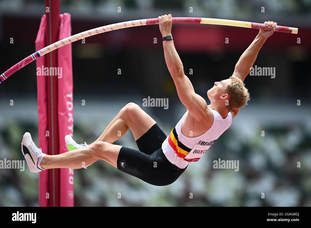 Belgian Ben Broeders pictured in action during the heats of the men's ...