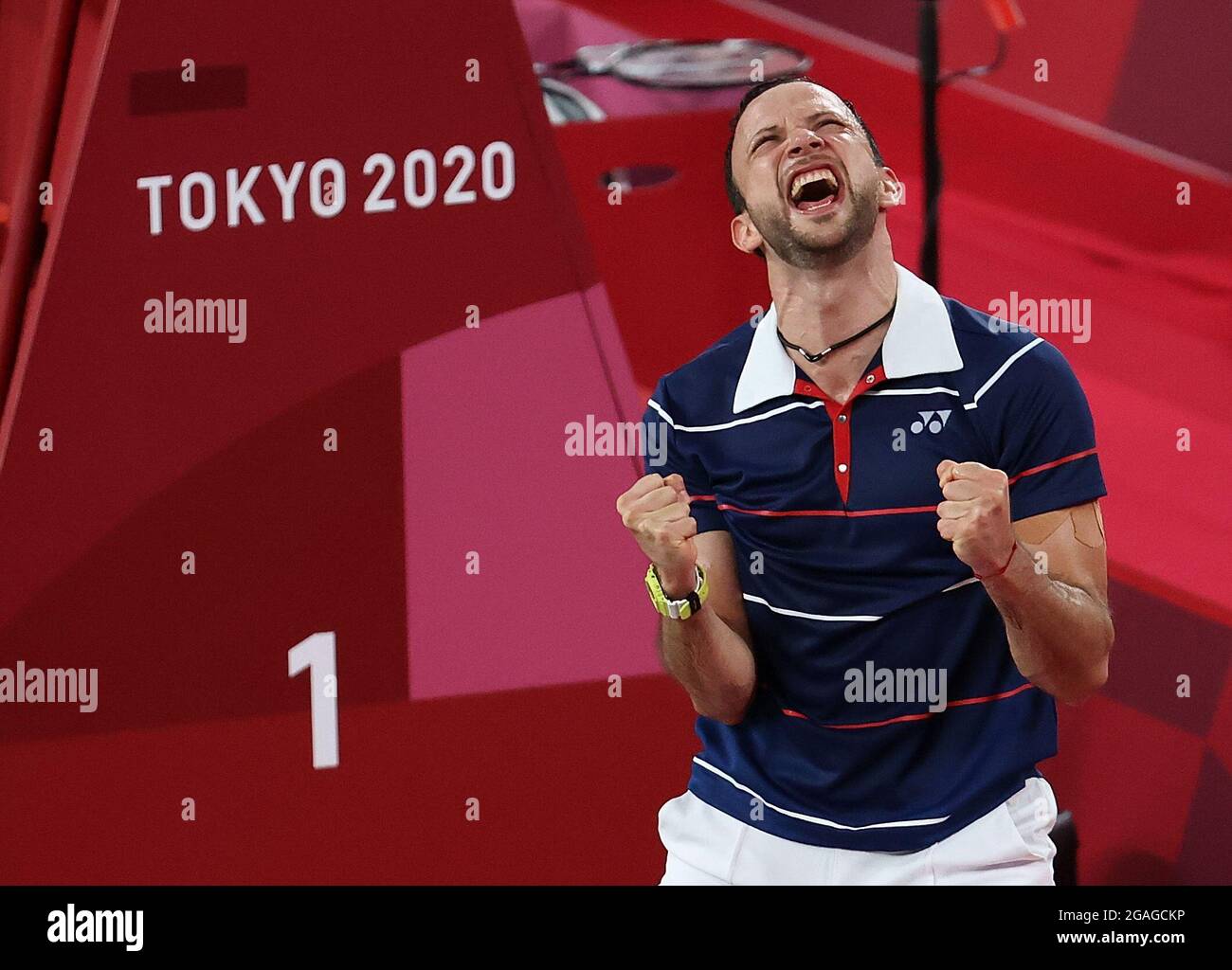 Tokyo, Japan. 31st July, 2021. Kevin Cordon of Guatemala celebrates ...