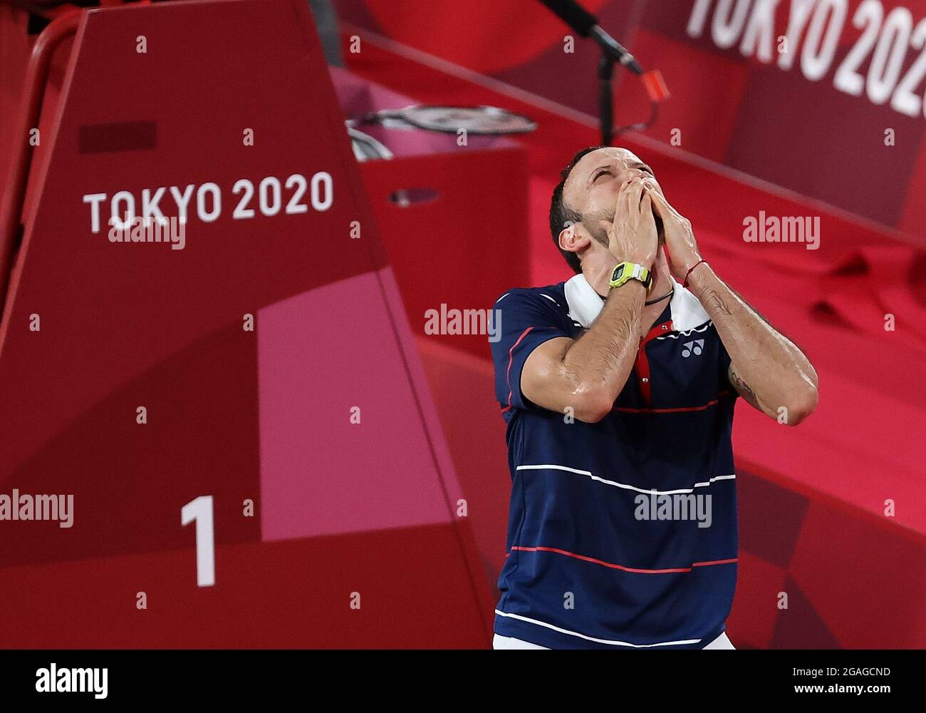 Tokyo, Japan. 31st July, 2021. Kevin Cordon of Guatemala celebrates ...