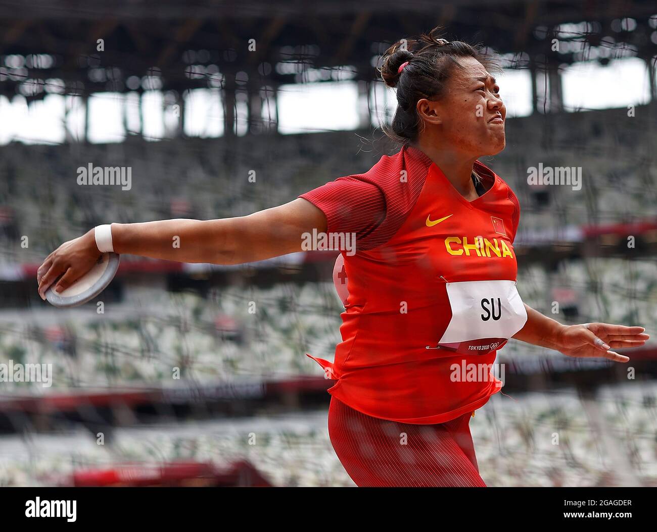 Tokyo, Japan. 31st July, 2021. Su Xinyue of China competes during the ...