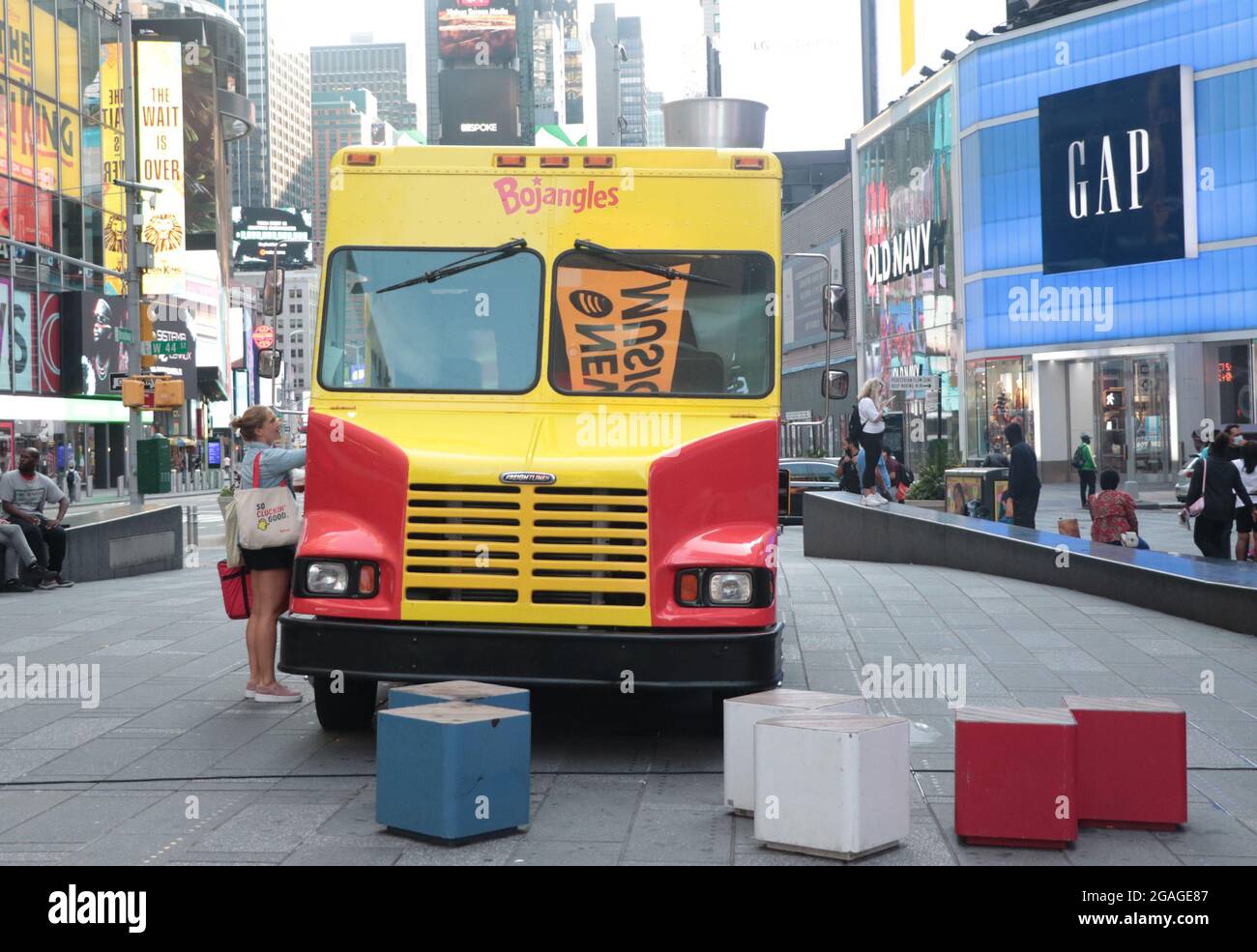 New York, NY, USA. 30th July, 2021. A Bojangles food truck seen outside ...