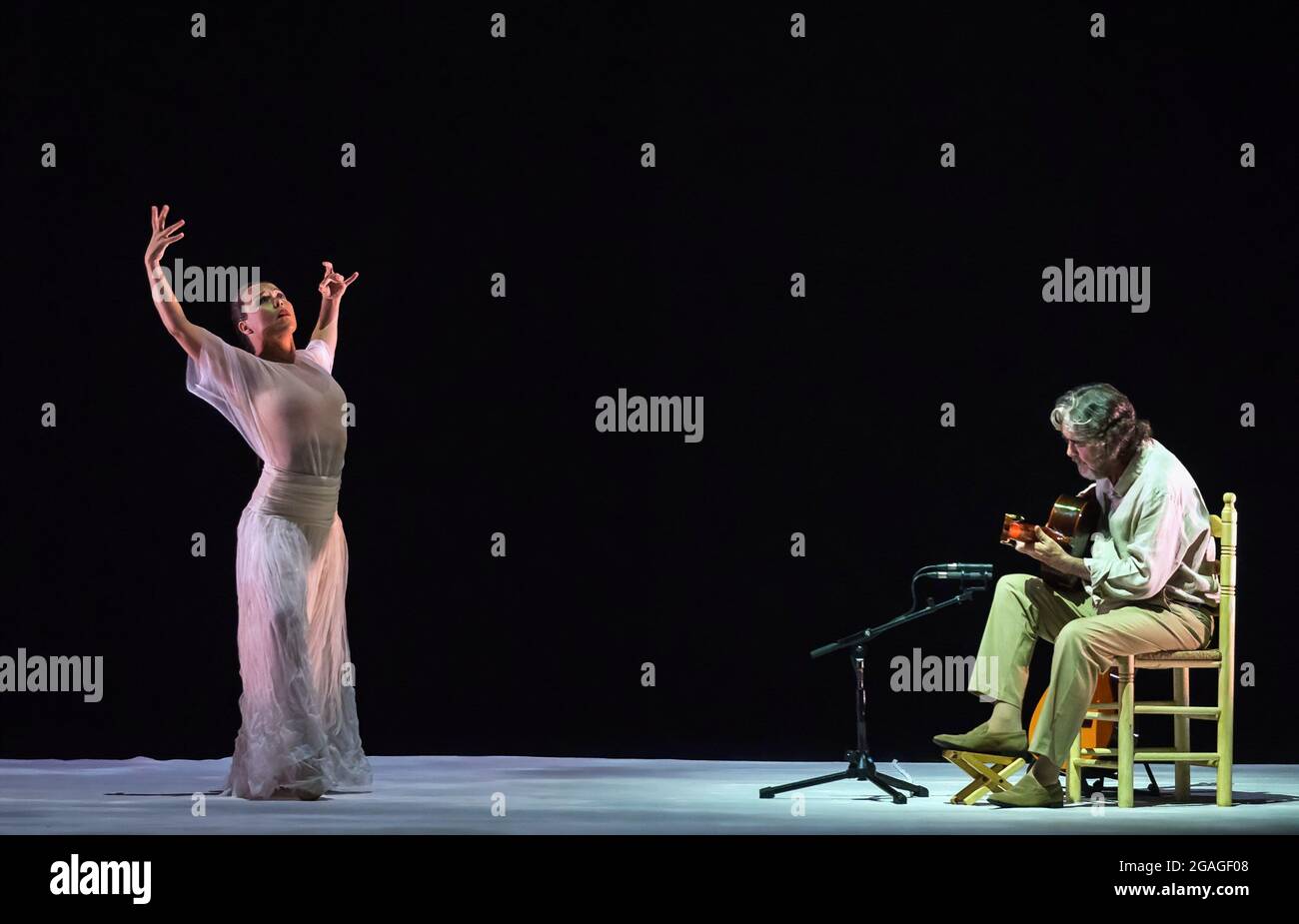 Spanish flamenco dancer Rocio Molina performs live on the stage during ...