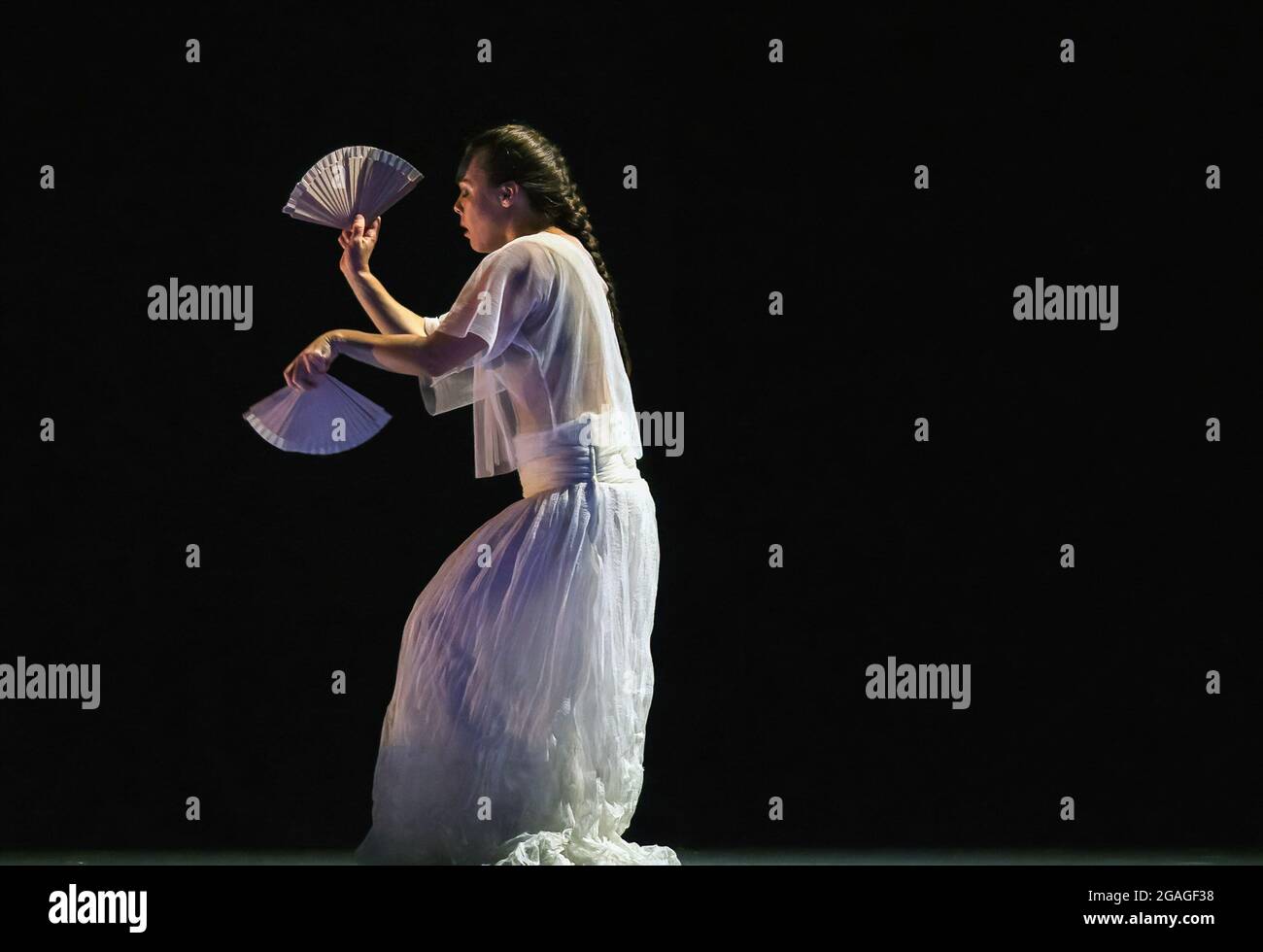 Spanish flamenco dancer Rocio Molina performs live on the stage during ...
