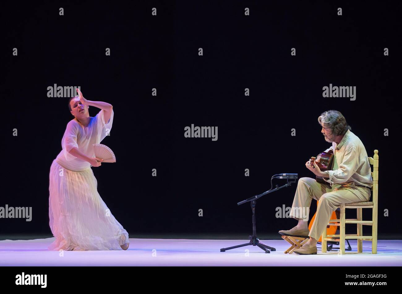 Spanish flamenco dancer Rocio Molina performs live on the stage during ...