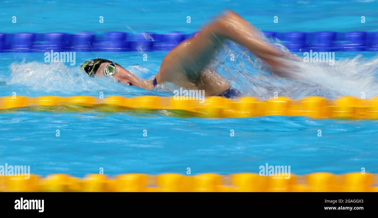 Tokyo, Japan. 31st July, 2021. Swimming: Olympics, women, 800m ...