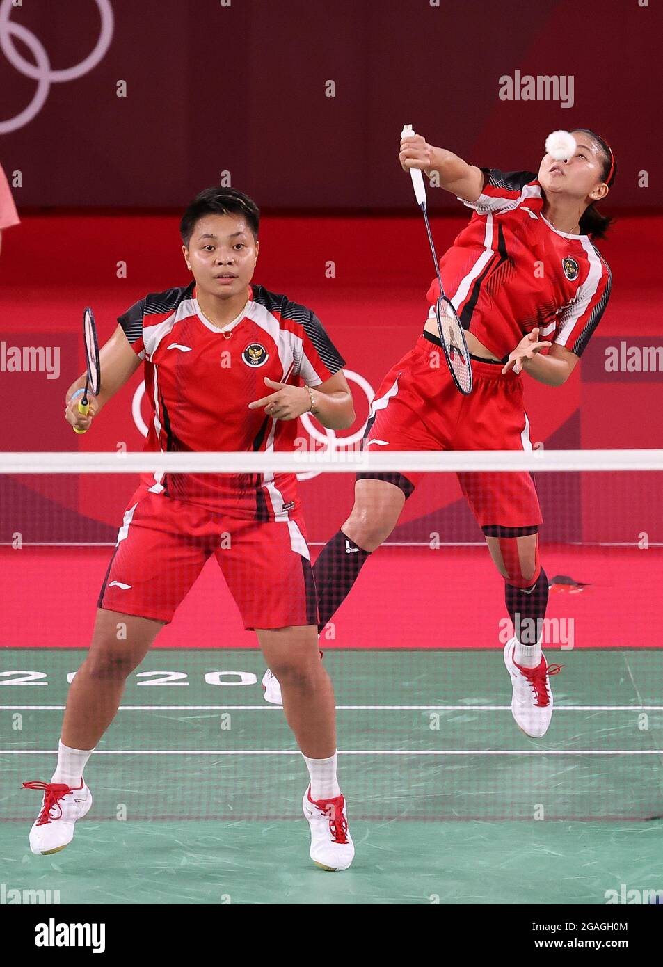 Tokyo, Japan. 31st July, 2021. Greysia Polli/Apriyani Rahayu (L) of ...